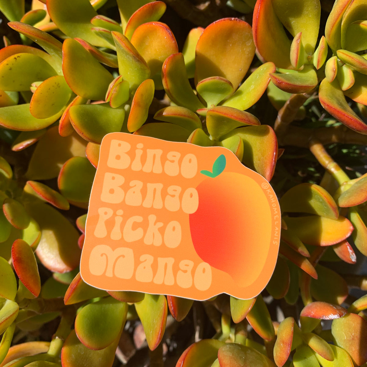 Bingo Bango Picko Mango Sticker – Kahomelani's LLC